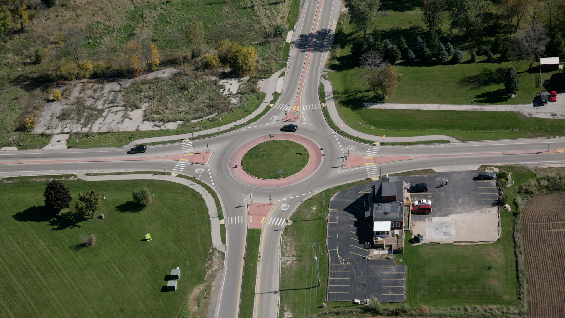 County P/County PV roundabout | transportation engineering | raSmith